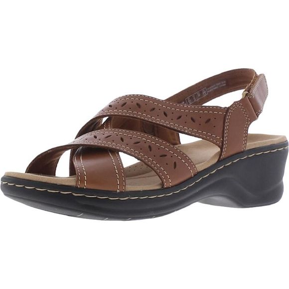 Clarks | Shoes | Clarks Womens Lexi Pearl Tan Leather Slingbacks ...